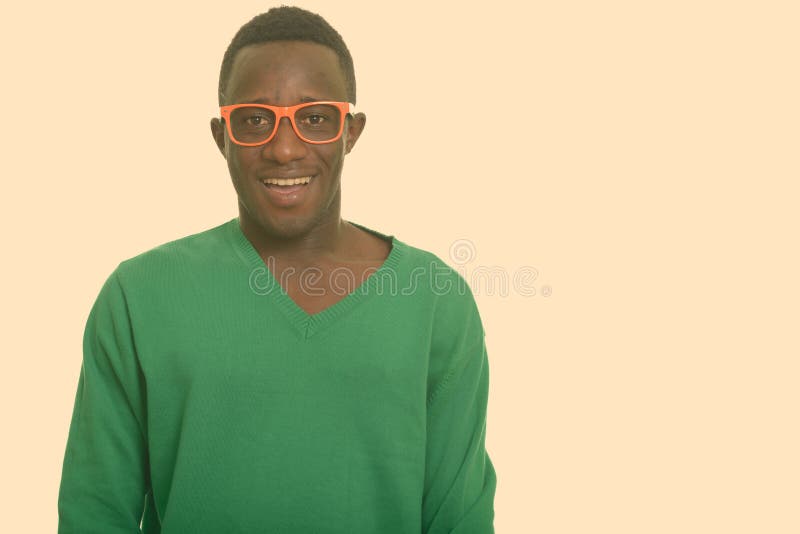 Young Happy African Man Smiling Stock Image - Image of happy, handsome ...