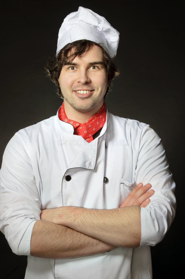 Happy chef with cheese stock image. Image of senior, food - 34370555