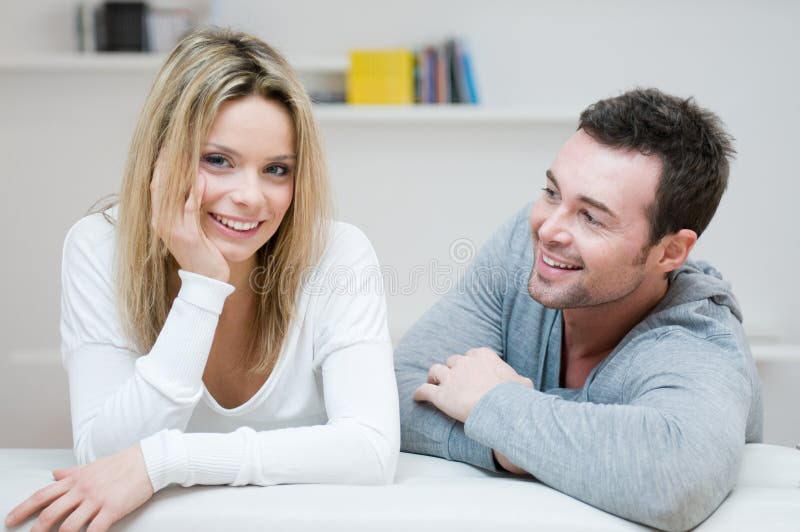 Happy Couple Back To Back stock image. Image of couple - 39865173