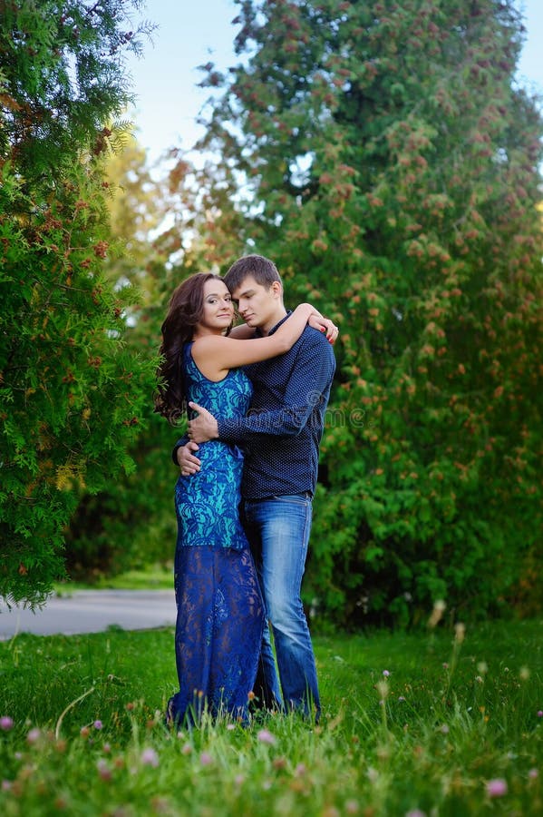 Young Happy Couple Hugging and Laughing Stock Photo - Image of couple ...