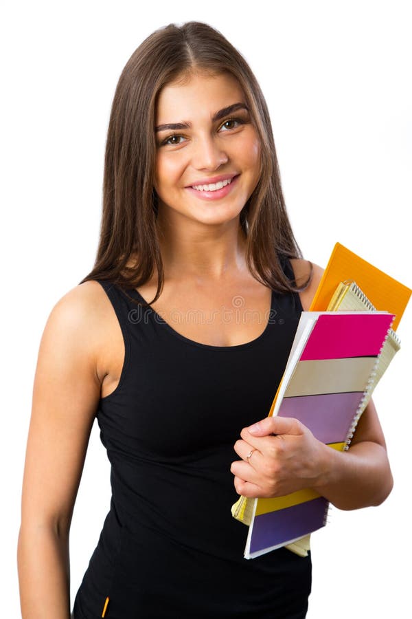 Young happy girl student stock photo. Image of girl, happiness - 90356938
