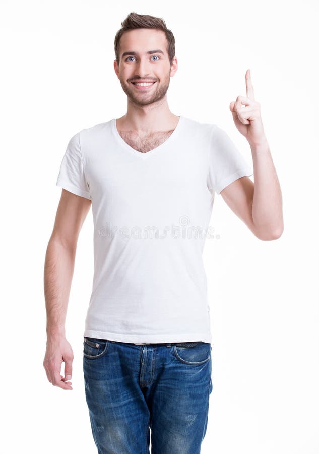Young Happy Man With Good Idea Sign Stock Image - Image of studio ... Young Happy Man With Good Idea Sign Stock Image - Image of studio ...