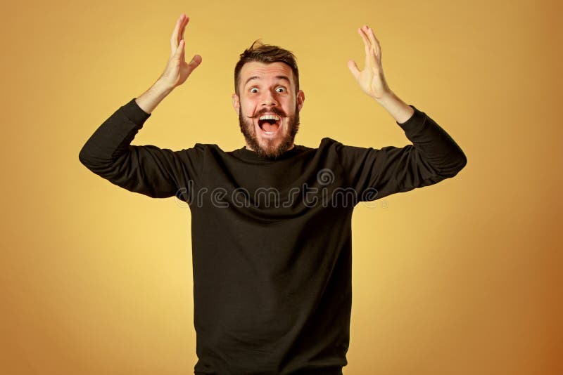 The Young Happy Man Looking at Camera Stock Image - Image of handsome ...