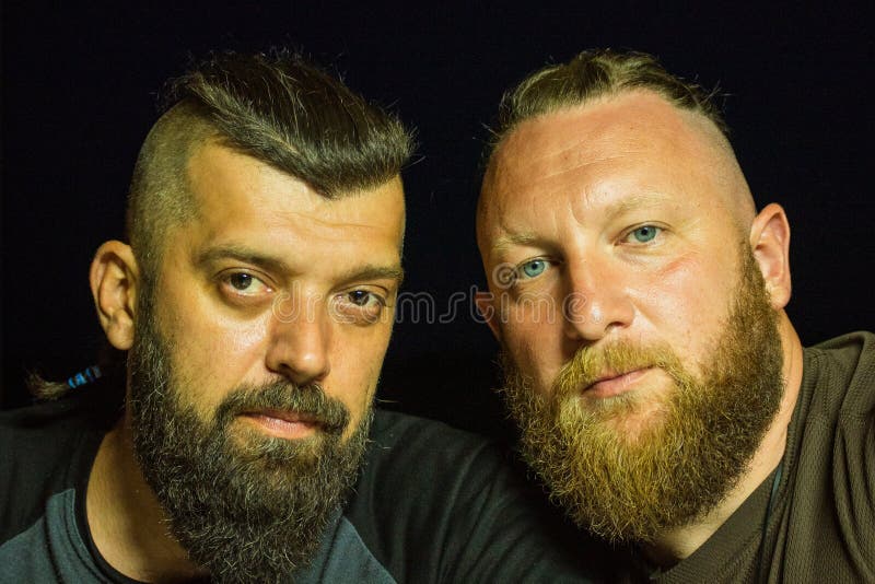 Young Happy Men Shouting Over a Black Background Stock Image - Image of ...