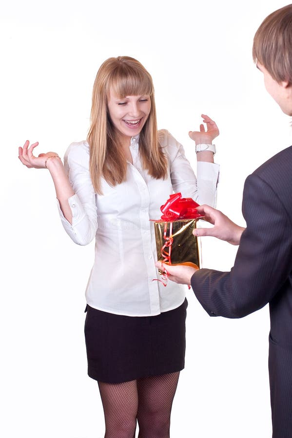 Young Happy People with Gift Stock Photo - Image of family, male: 19539272