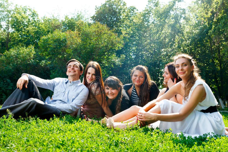 Young Happy People Having Fun Stock Image - Image of laughing, happy ...