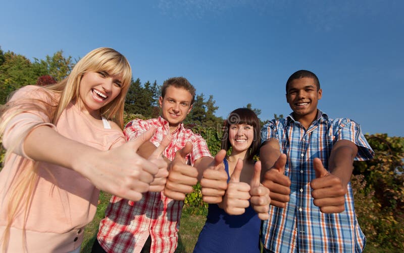 Young happy people outdoor stock photo. Image of beauty - 52727558