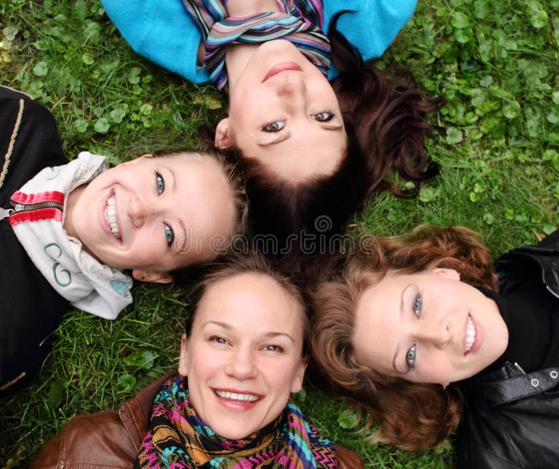 Young Happy Smiling Friends Stock Image - Image of cheerful, caucasian ...
