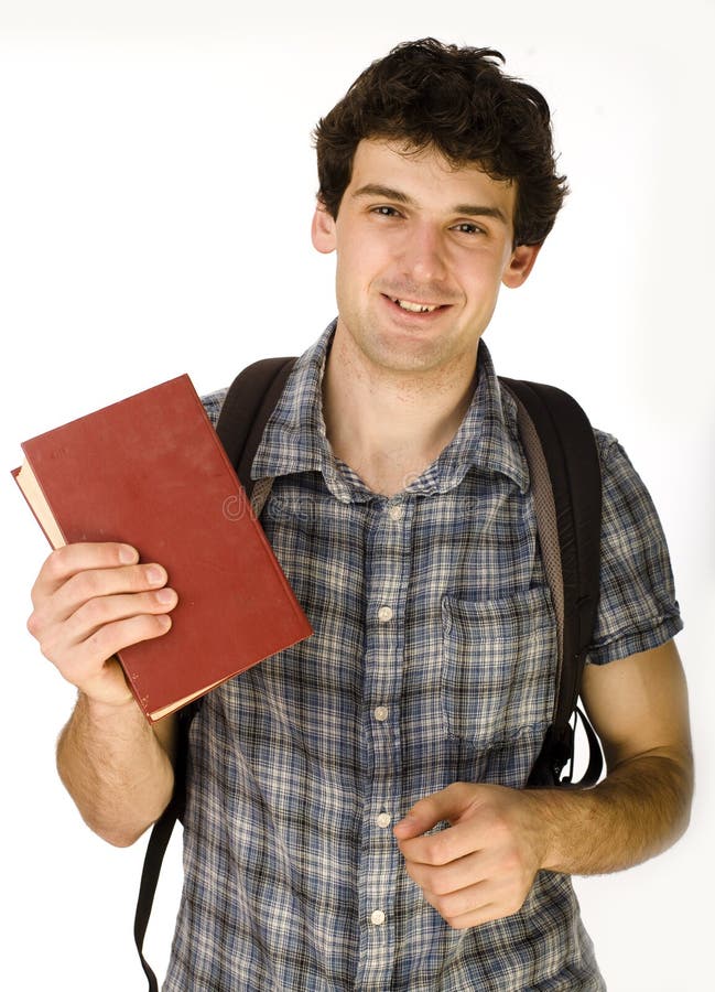 Young Happy Student Carrying Bag and Books Stock Photo - Image of ...