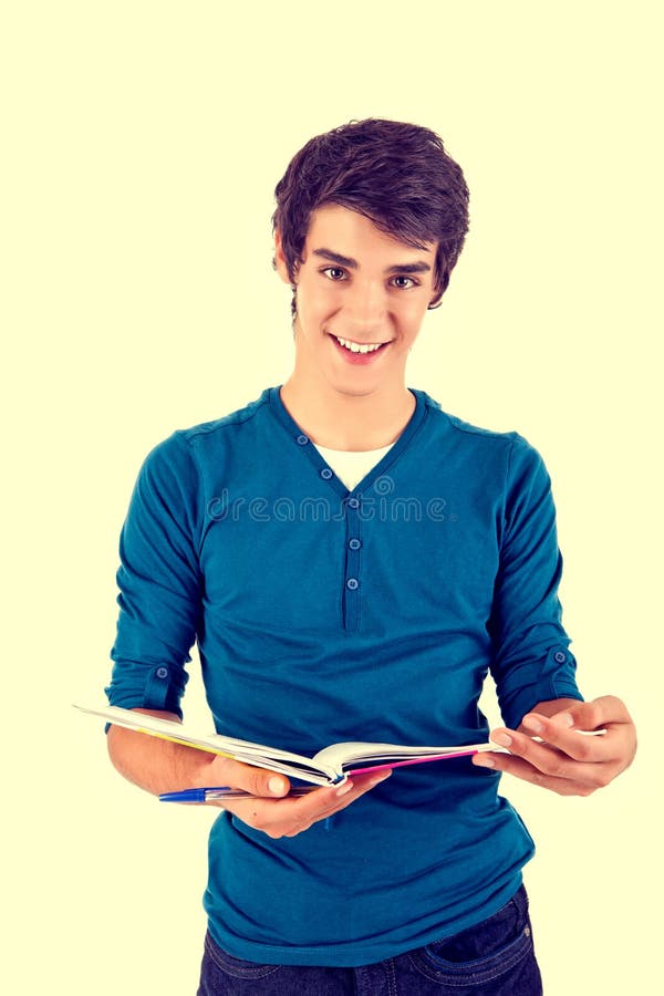 Young Happy Student Carrying Books Stock Image - Image of happy ...