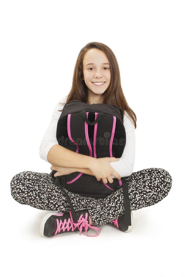 Young Happy Student. Isolated on White Background Stock Image - Image ...