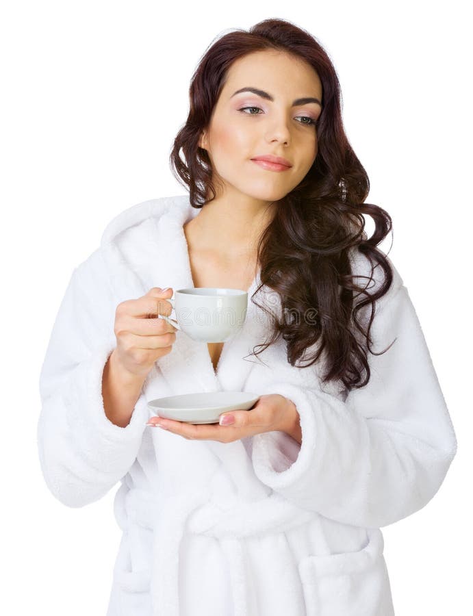 Young Healthy Girl with Cup Stock Image - Image of caucasian, health ...