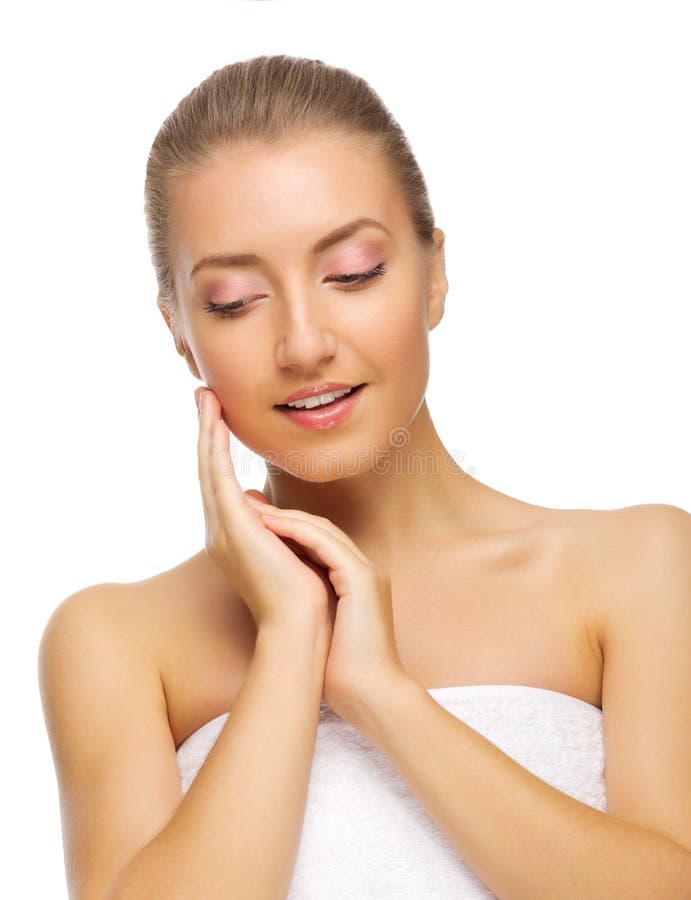 Young Healthy Girl Isolated Stock Photo - Image of purity, face: 28391184