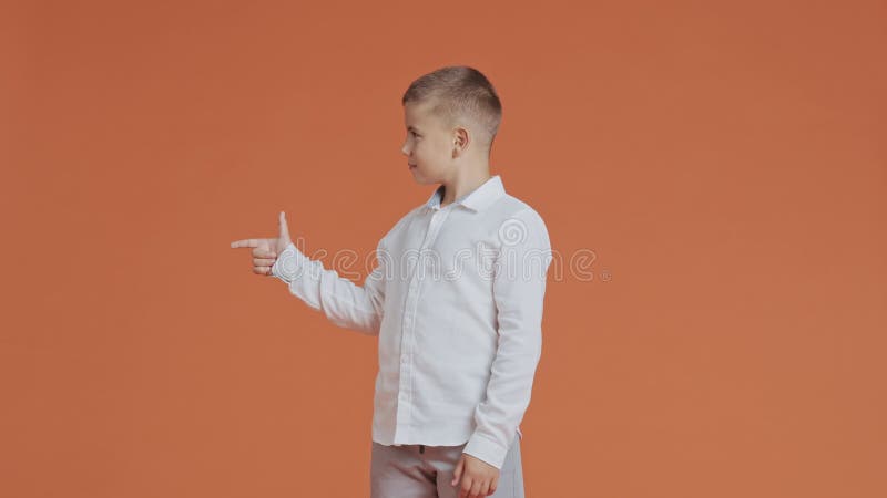 A Young High School Student Points His Finger in the Direction of His ...