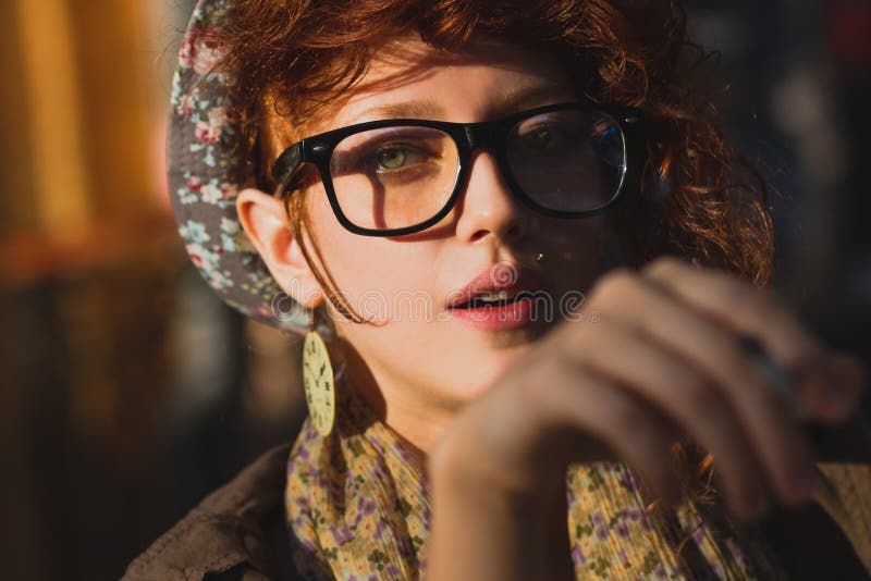 Young hipster chick stock image. Image of young, fashionable - 68280375
