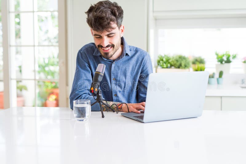 Interview with microphone stock image. Image of equipment - 72610697