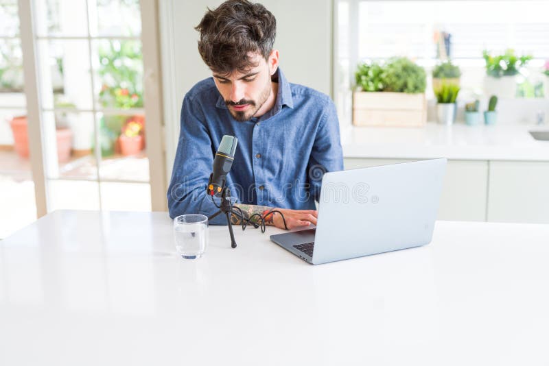 Interview with microphone stock image. Image of interview - 11037887