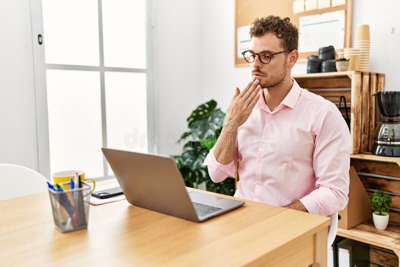 Young Hispanic Man Having Video Call Communicating with Deaf Sign ...