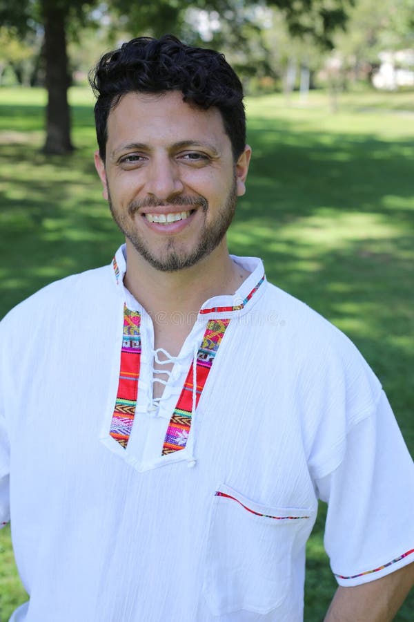 Hispanic Man Wearing a Poncho Stock Image - Image of males, rural ...