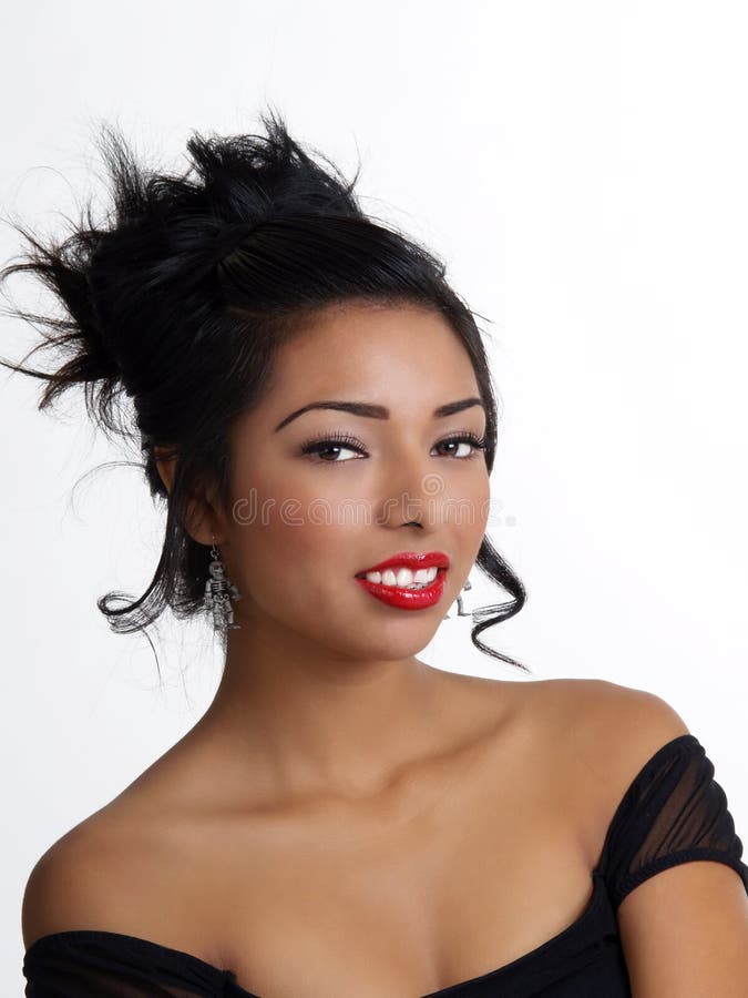 Young Hispanic Woman Portrait Stock Photo - Image of girl, hispanic ...