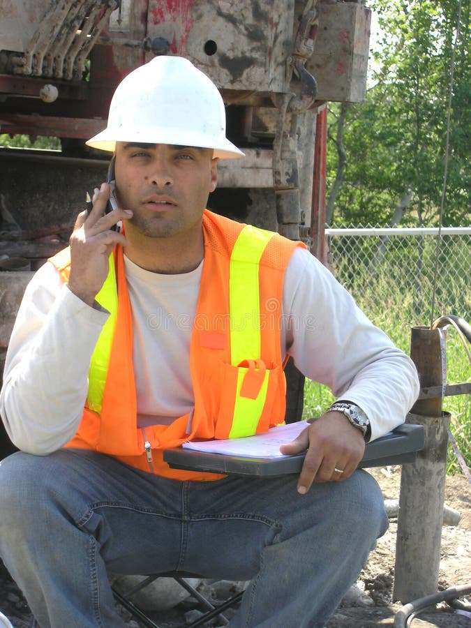 Young Hydrogeologist Field Eng Stock Image - Image of sample, pipe: 2704555
