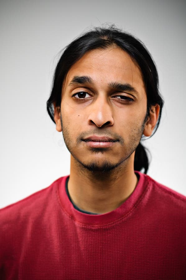 Young Indian Ethnic Man with Raised Eyebrow Stock Photo - Image of ...