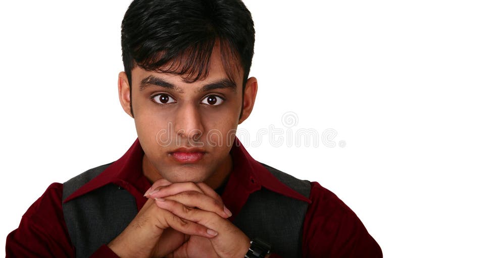 Young Indian Man Thinking stock image. Image of manager - 3182119