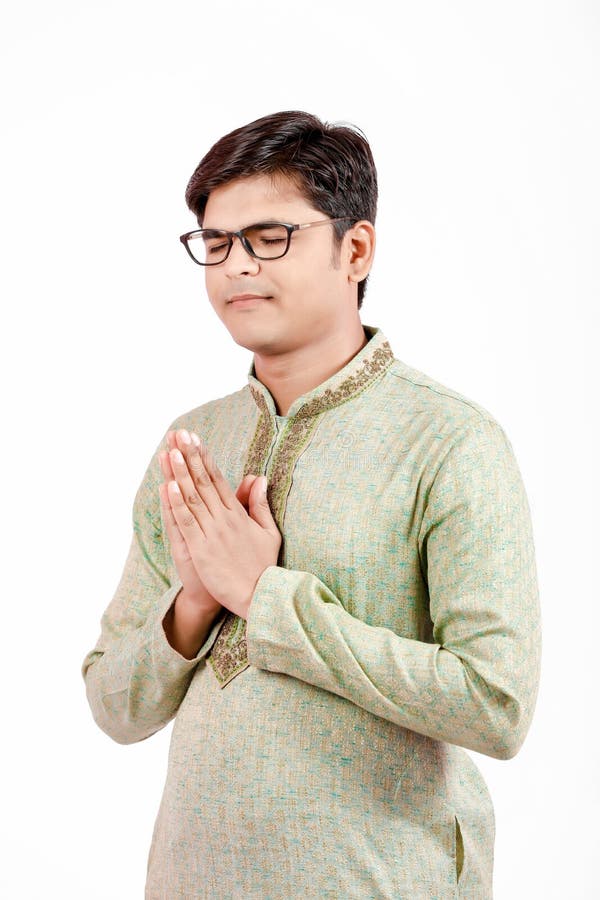 Young Indian Man on Traditional Wear Stock Photo - Image of male ...