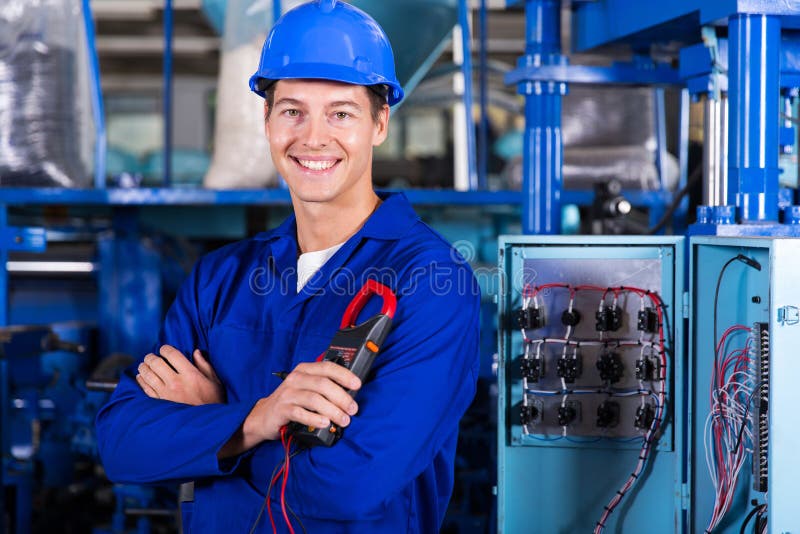 Young Industrial Technician Stock Photo - Image of electrical, modern ...