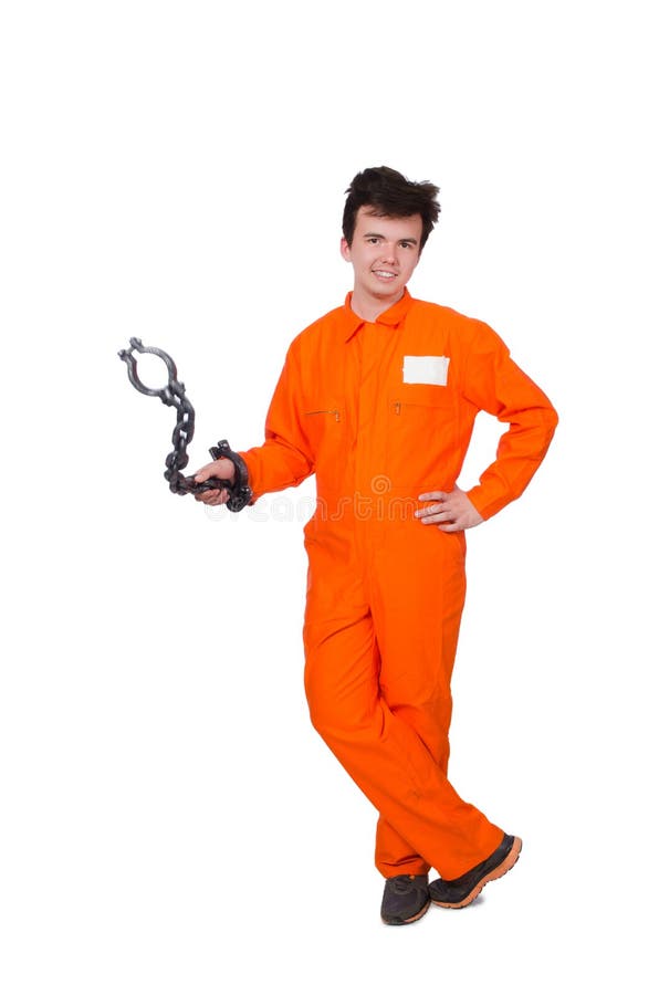 Young inmate with chains stock image. Image of cuffs - 40679369