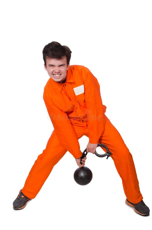 Young inmate with chains stock photo. Image of bondage - 40679402