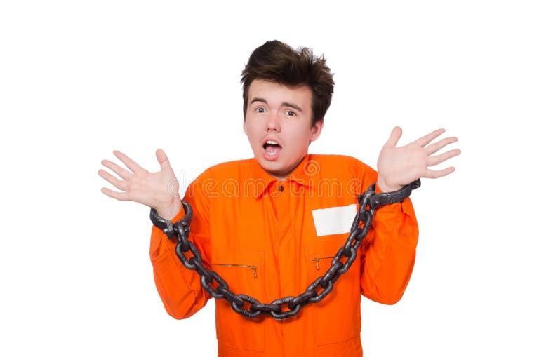 Young inmate with chains stock image. Image of chain - 41114331