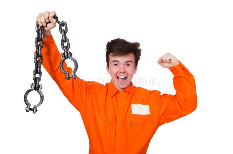 Young inmate with chains stock photo. Image of jailbird - 41114334