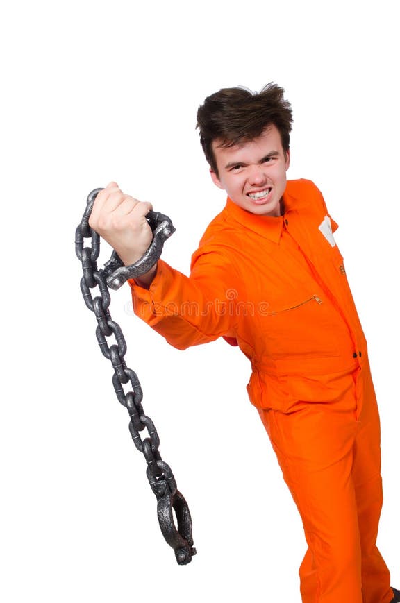Young Inmate with Chains Isolated Stock Photo - Image of bracelet ...