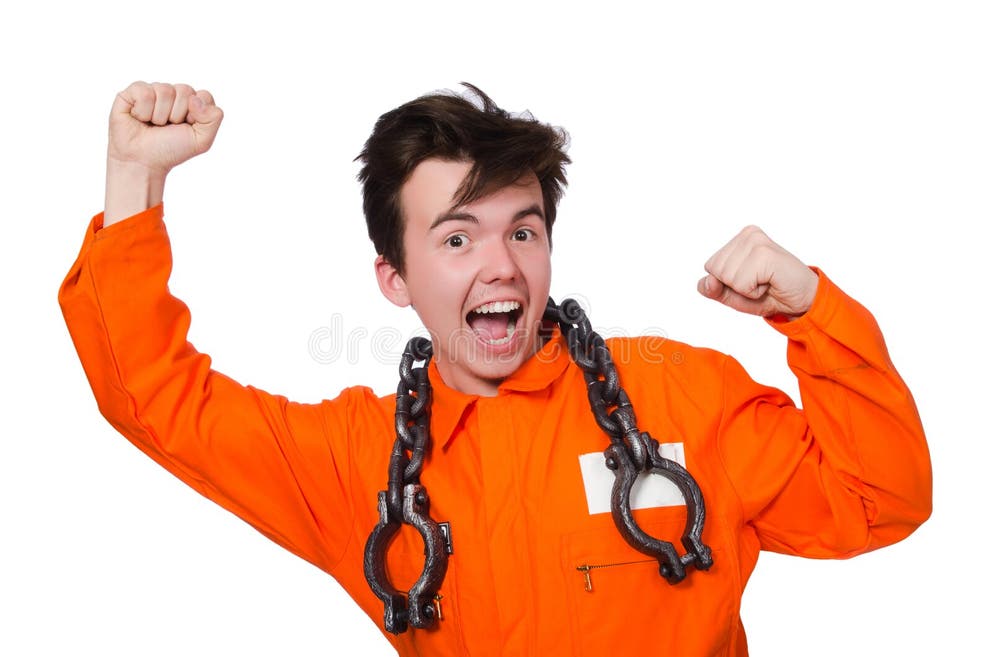 Young Inmate with Chains Isolated Stock Image - Image of freedom ...