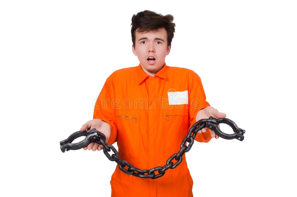 Young Inmate with Chains Isolated Stock Image - Image of bondage, jail ...