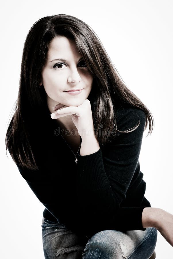 Young intellectual woman stock image. Image of journalist - 22076589