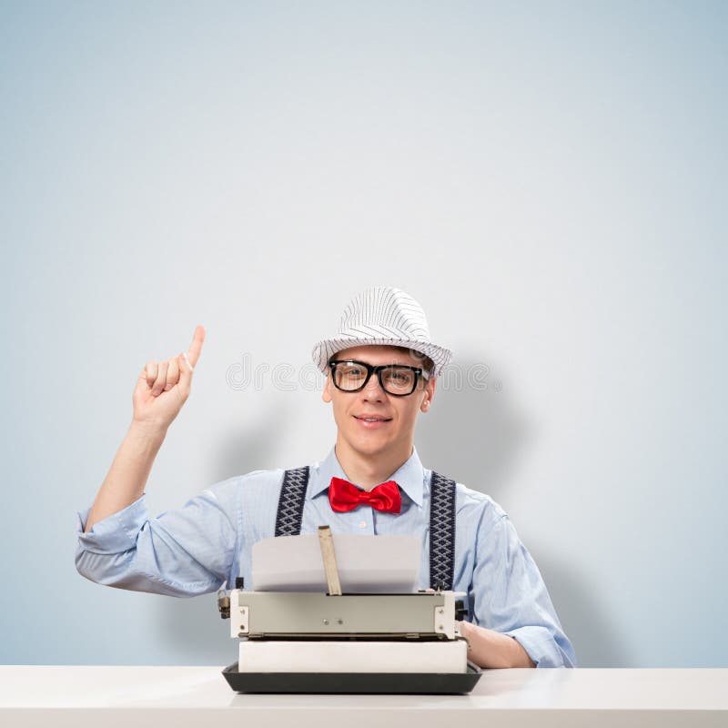 Young journalist stock image. Image of look, button, butterfly - 36390987