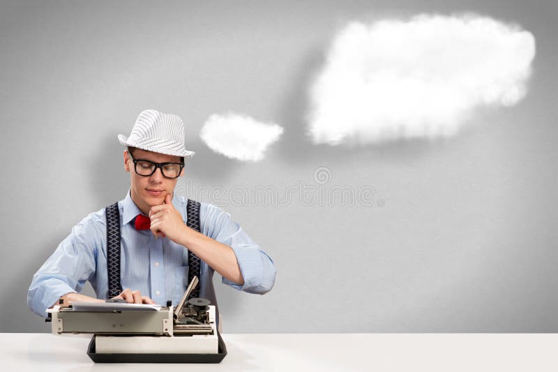 Young journalist stock image. Image of butterfly, face - 36391013