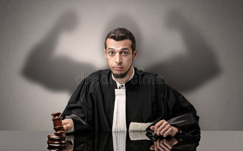 Brawny Judge Making Decision Stock Image - Image of metier, legal ...