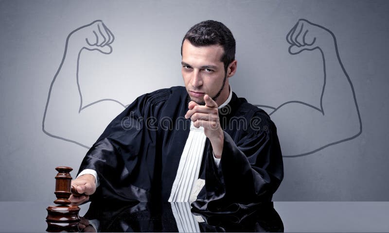 Brawny Judge Making Decision Stock Image - Image of justiceship ...