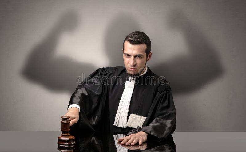 Brawny Judge Making Decision Stock Image - Image of justiceship ...