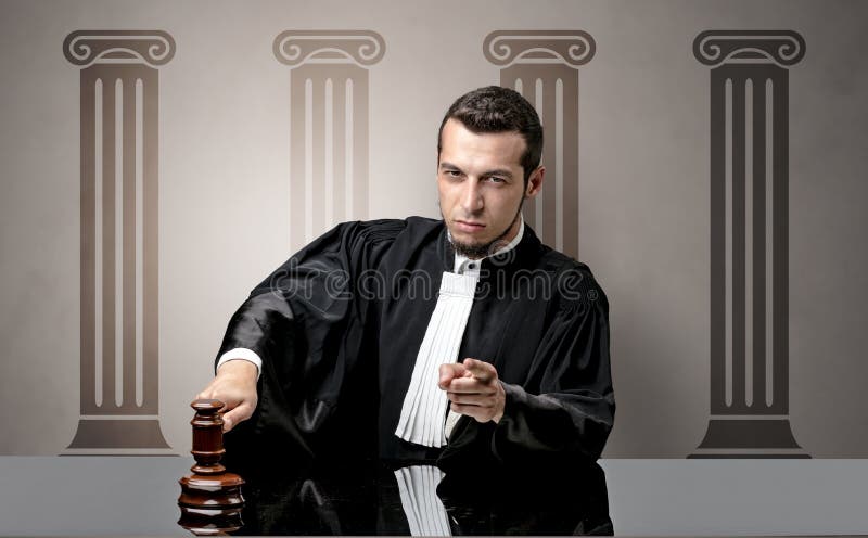 Young Judge Making Decision Stock Image - Image of decision, barrister ...
