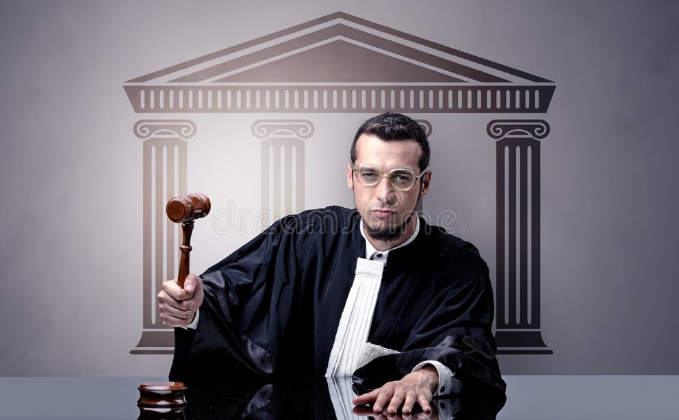 Young Judge Making Decision Stock Photo - Image of justice, indoor ...