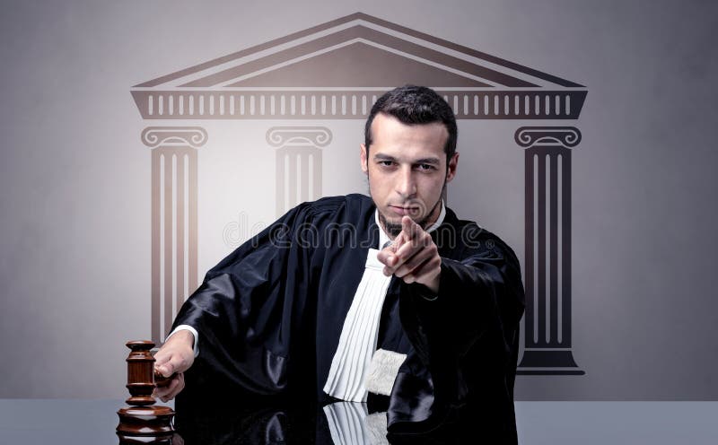 Young Judge Making Decision Stock Image - Image of black, authority ...
