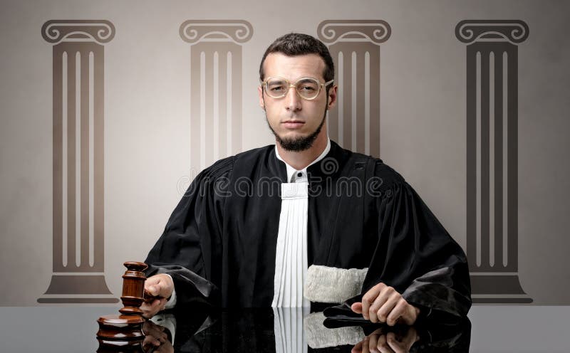 Young Judge Making Decision Stock Photo - Image of gown, pillar: 140823670
