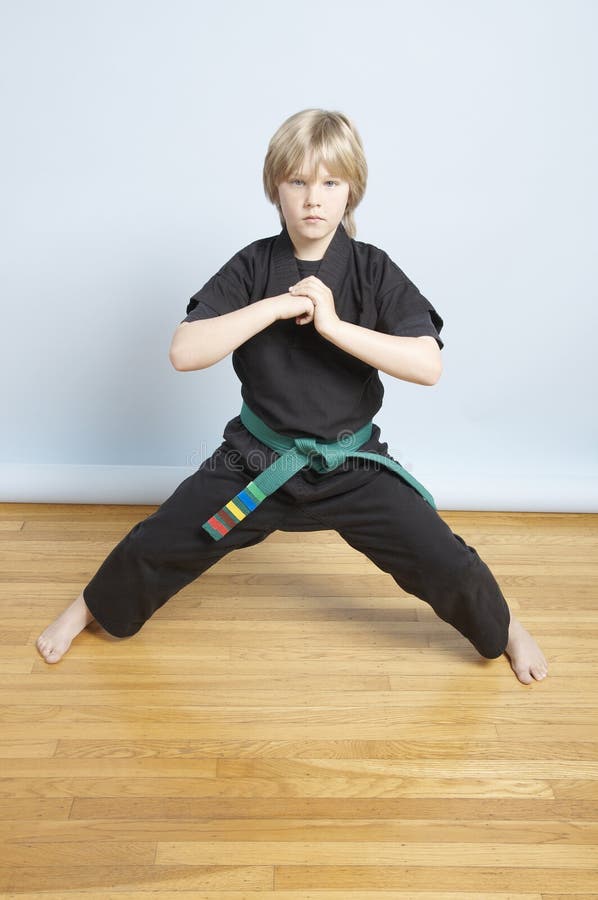Young Karate student stock photo. Image of green, defense - 13758148