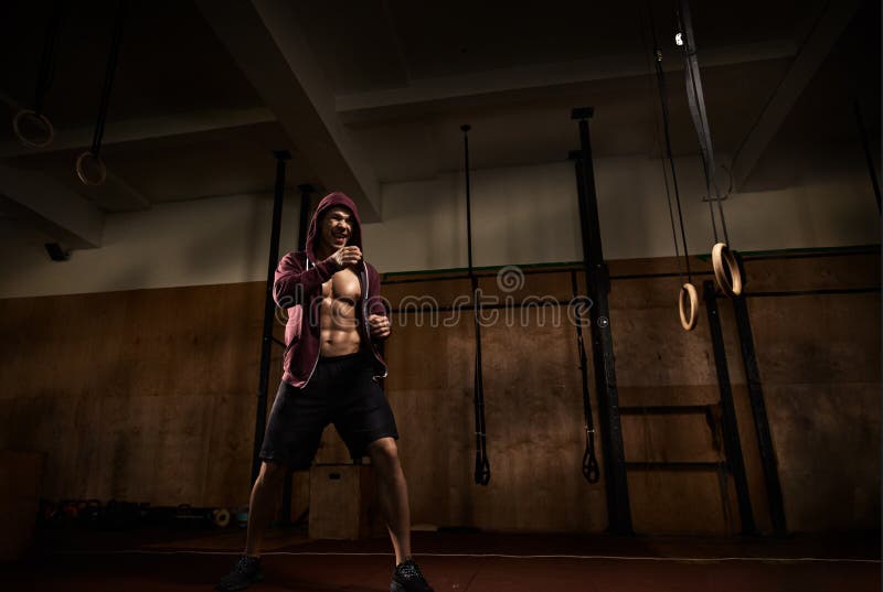 Young kickboxer training stock photo. Image of model - 86653218