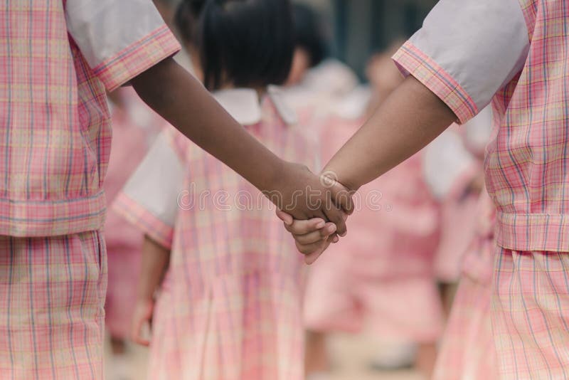 Young Kids Exercise in Morning before Class Stock Photo - Image of ...