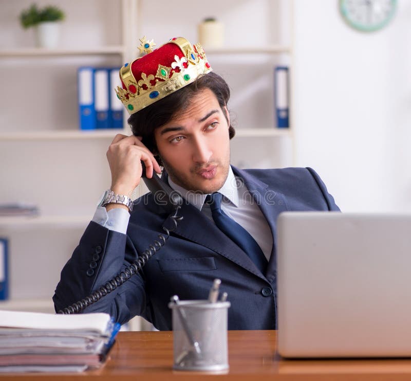 Young King Businessman Working in the Office Stock Image - Image of ...